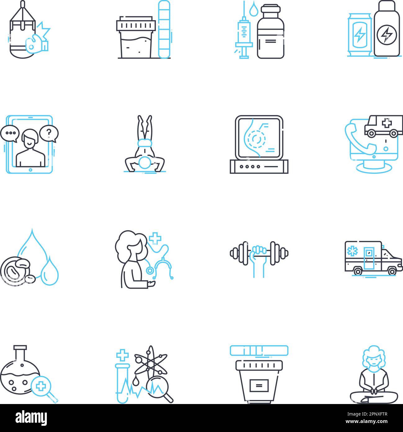 Health service linear icons set. Wellness, Healthcare, Prevention ...