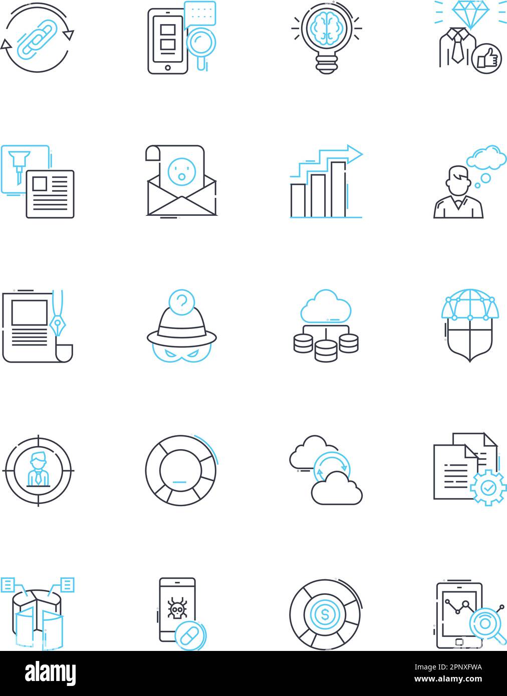 Consumer research linear icons set. Trends, Preferences, Insights ...