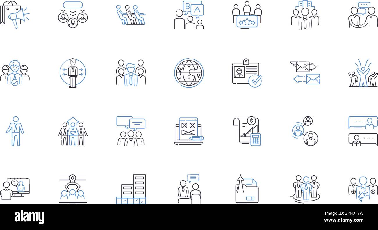 Financial institution line icons collection. Bank, Credit union ...