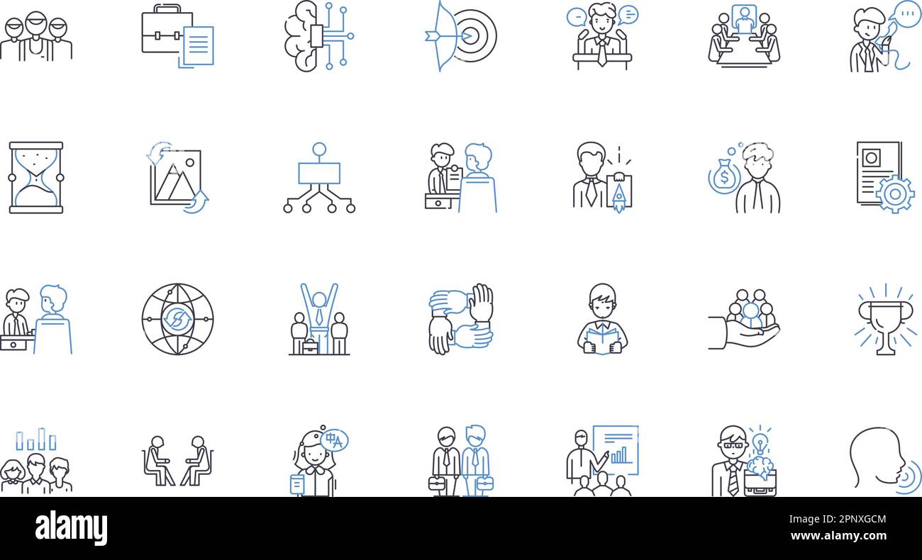 Promotion potential line icons collection. Advancement, Growth ... Promotion potential line icons collection. Advancement, Growth ...