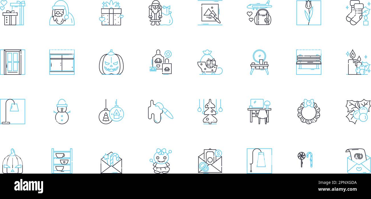 Creative aspects linear icons set. Innovation, Aesthetics, Imagination ...