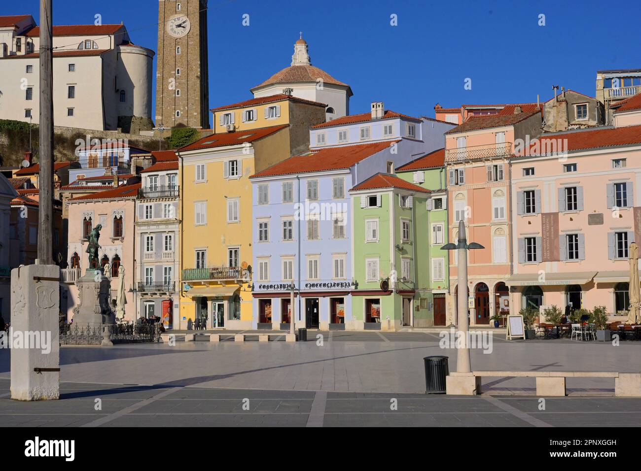 pastel houses in Italy seaside town Stock Photo - Alamy
