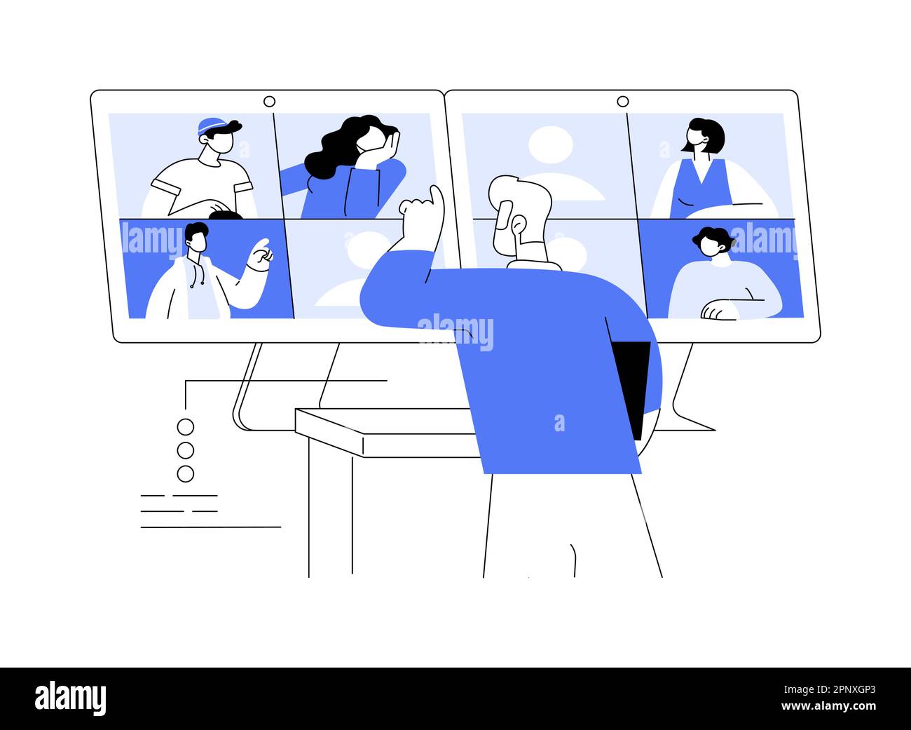 Video conferencing abstract concept vector illustration Stock Vector ... Video conferencing abstract concept vector illustration Stock Vector ...