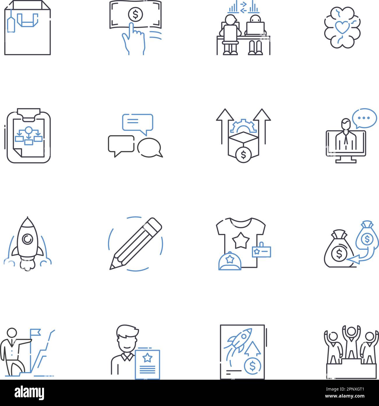 Offering line icons collection. Proposal, Sale, Giveaway, Freebie ...