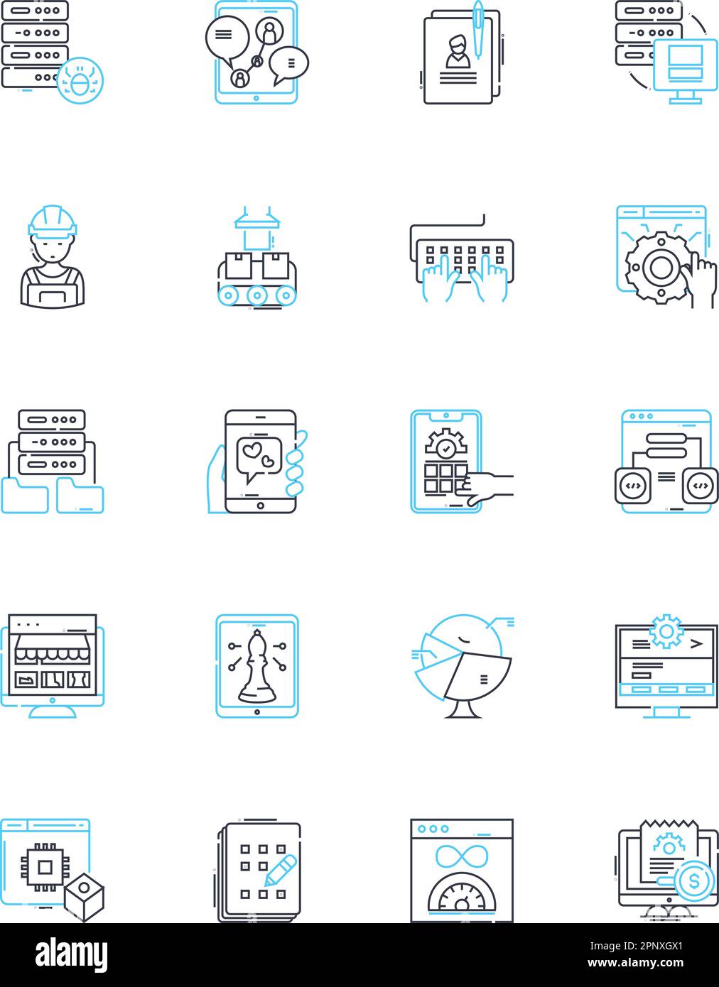 Affiliate design linear icons set. Commission, Revenue, Partnership ...