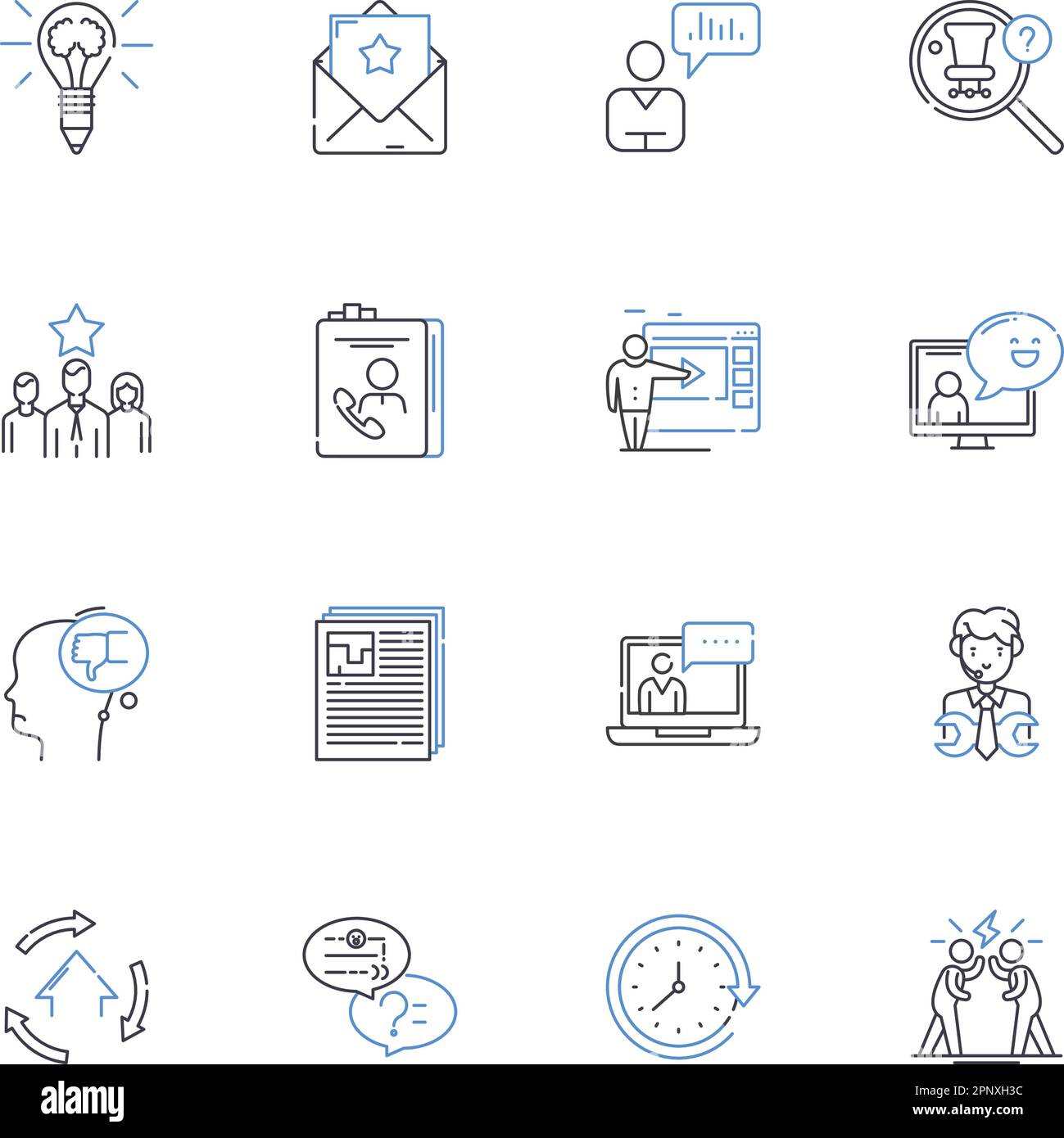 Value proposition line icons collection. Uniqueness, Exclusivity ...