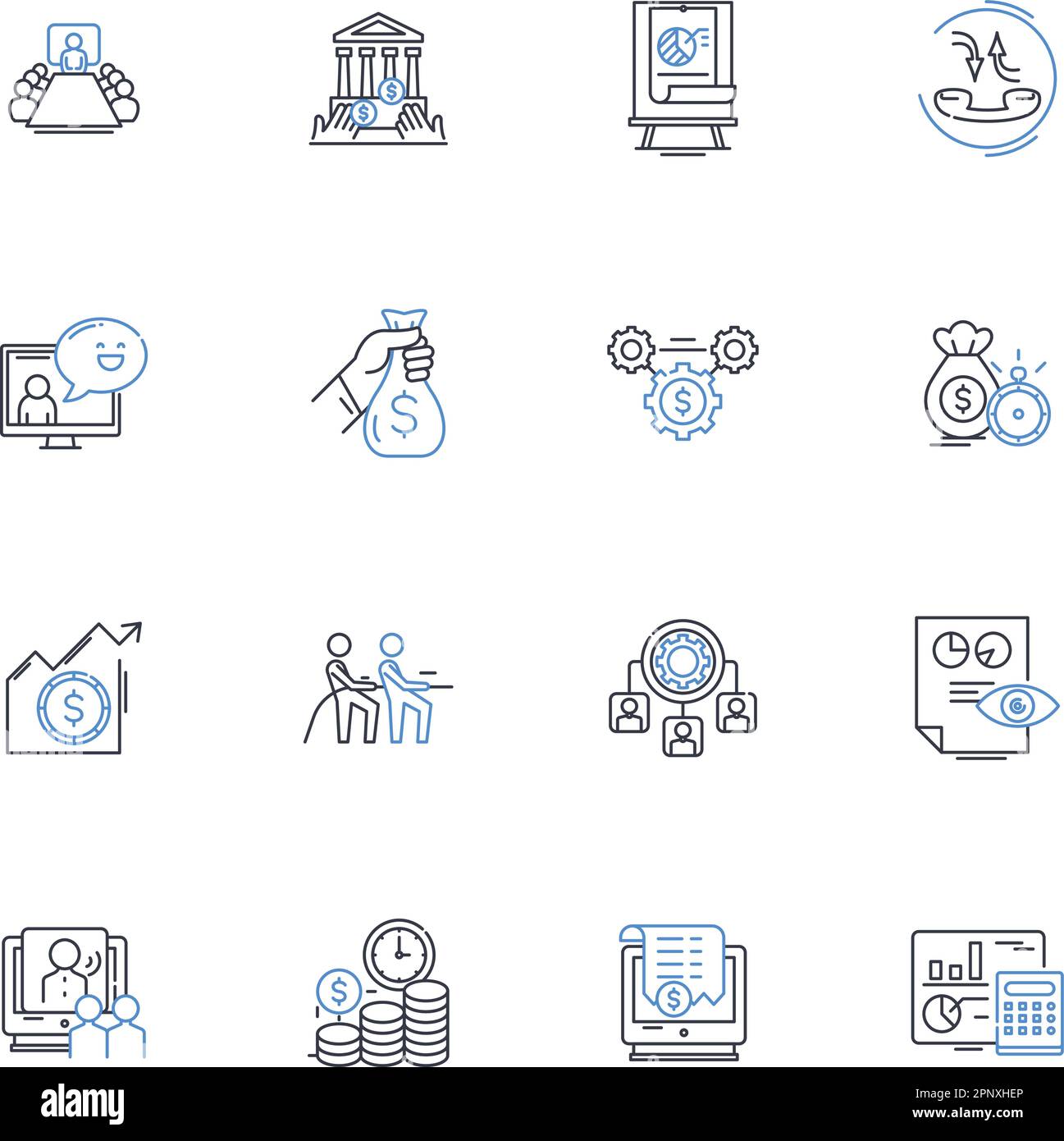 Guild system line icons collection. Alliance, Community, Raid ...