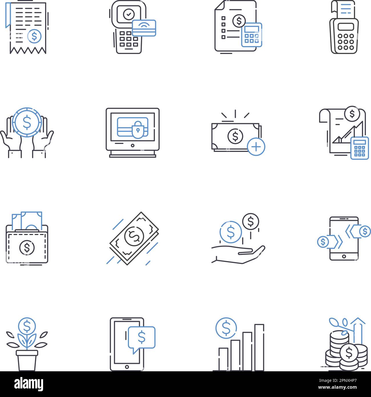 Authorization line icons collection. Permission, Approval, Clearance ...