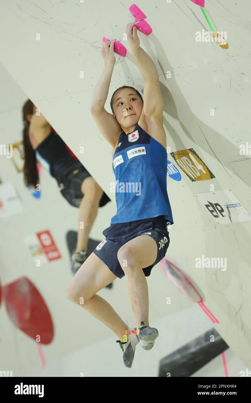 Tokyo, Japan. 21st Apr, 2023. Mashiro Kuzuu (JPN) Sports Climbing ...