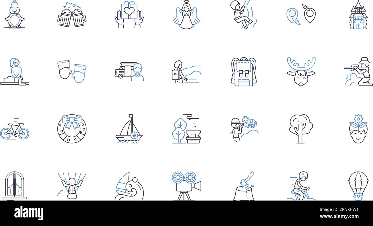 Revelry company line icons collection. Festive, Celebration, Cheer ...
