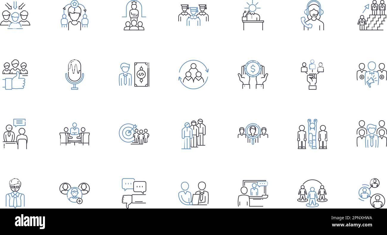 Success advisor line icons collection. Motivation, Strategy, Progress ...