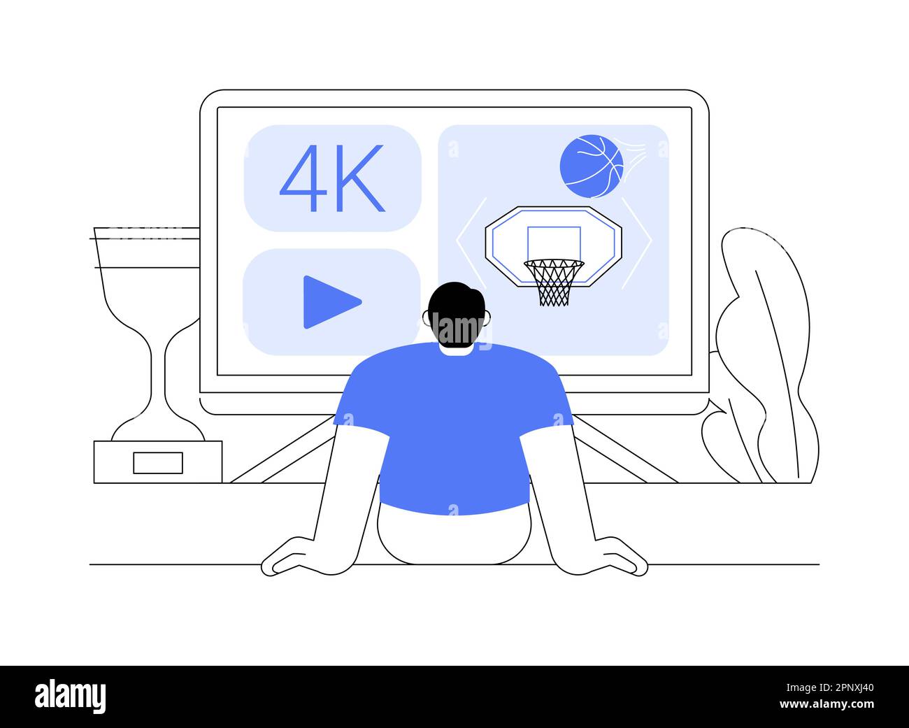 UHD smart TV abstract concept vector illustration Stock Vector Image ...