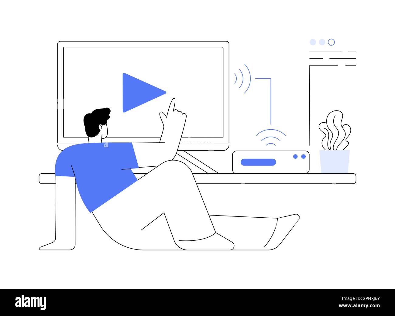 Smart TV box abstract concept vector illustration Stock Vector Image ...