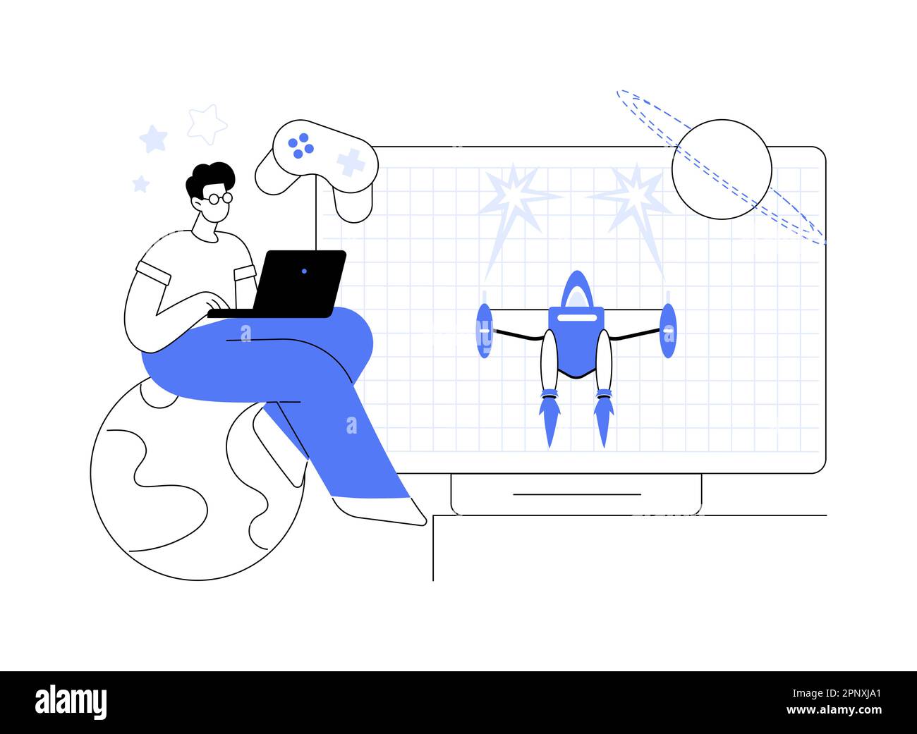 Action game abstract concept vector illustration Stock Vector Image ...