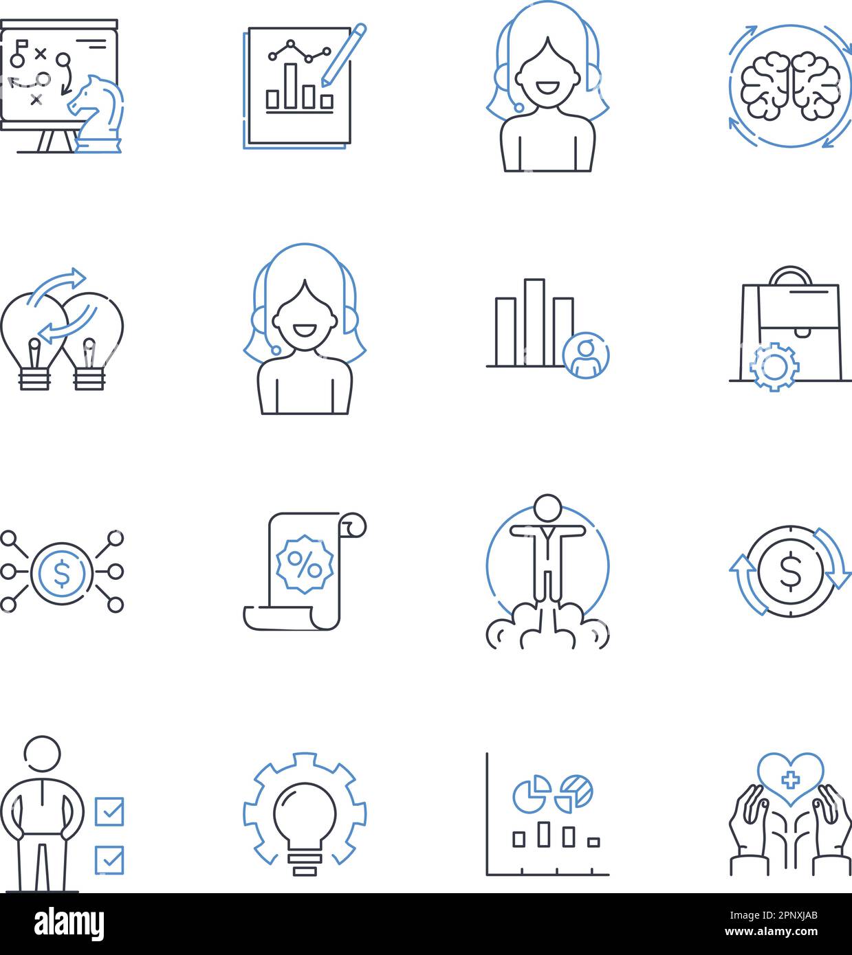 Tax Planning line icons collection. Deductions, Depreciation, Credits ...