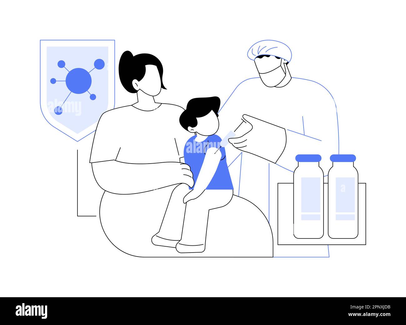 Immunization of kids abstract concept vector illustration Stock Vector ...