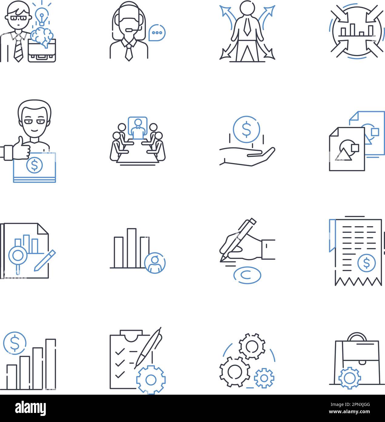 Net pay line icons collection. Salary, Income, Wages, Compensation ...