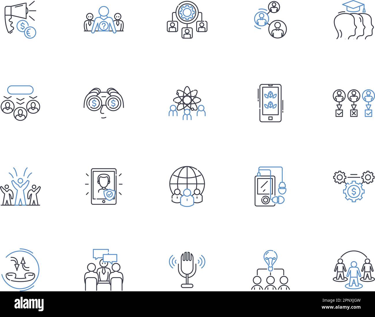 Health advocacy line icons collection. Empowerment, Accessibility ...