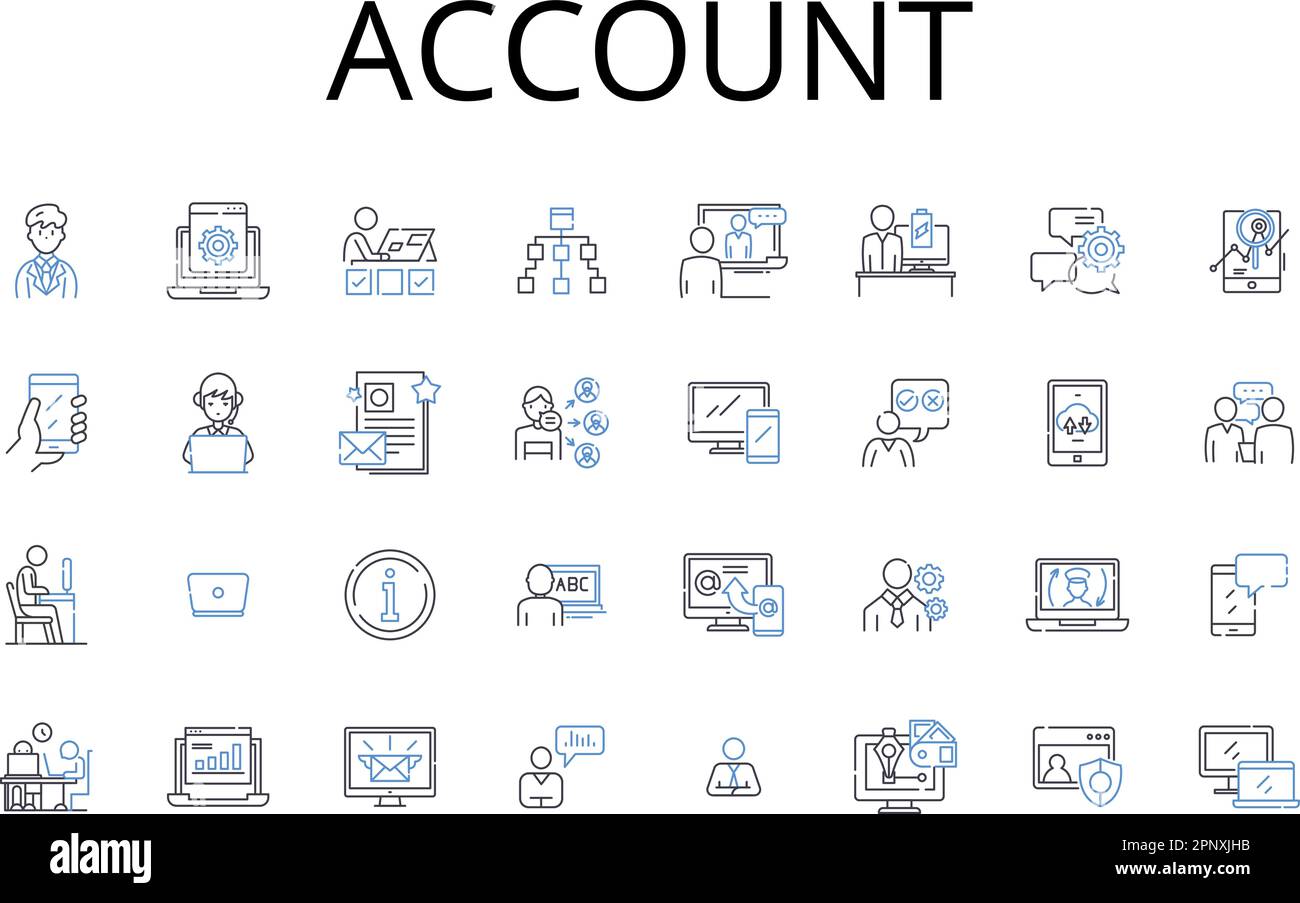 Account line icons collection. Balance Sheet, Financial Statement ... Account line icons collection. Balance Sheet, Financial Statement ...