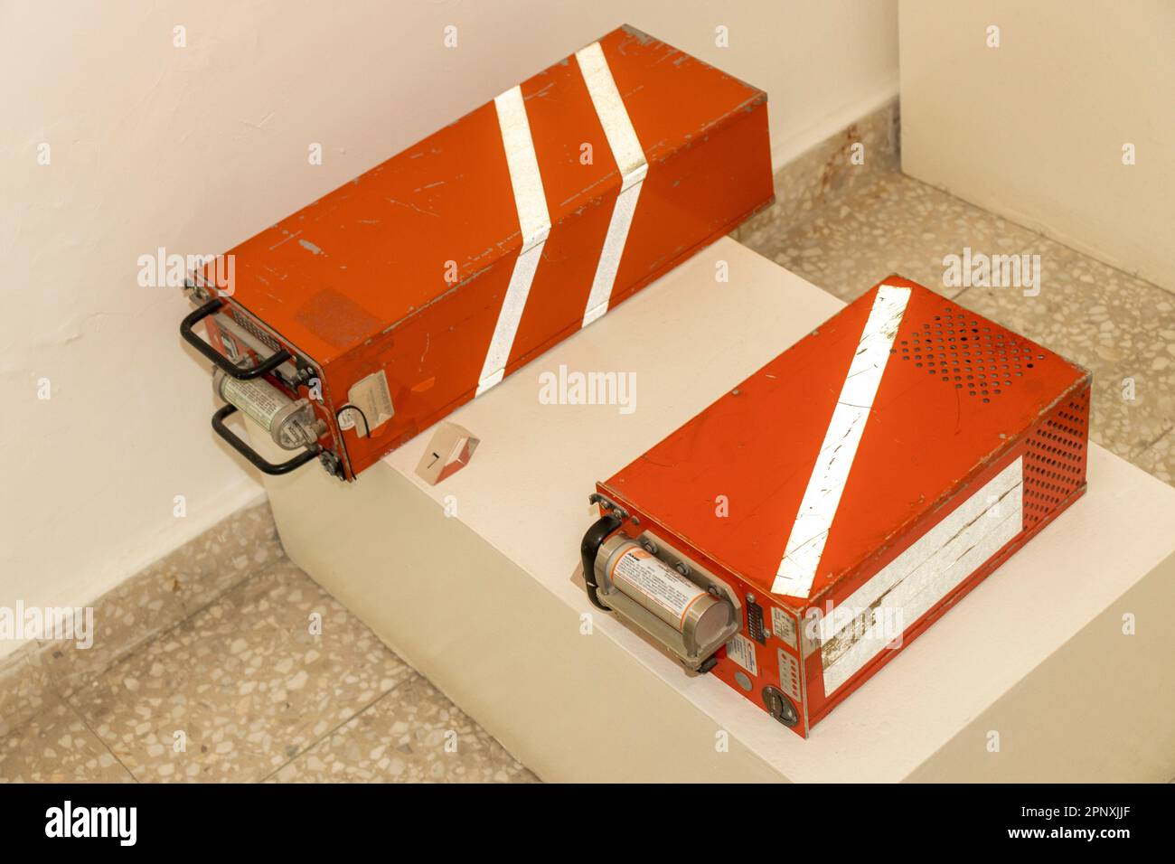 Close up shot of black boxes from the airplane Stock Photo - Alamy
