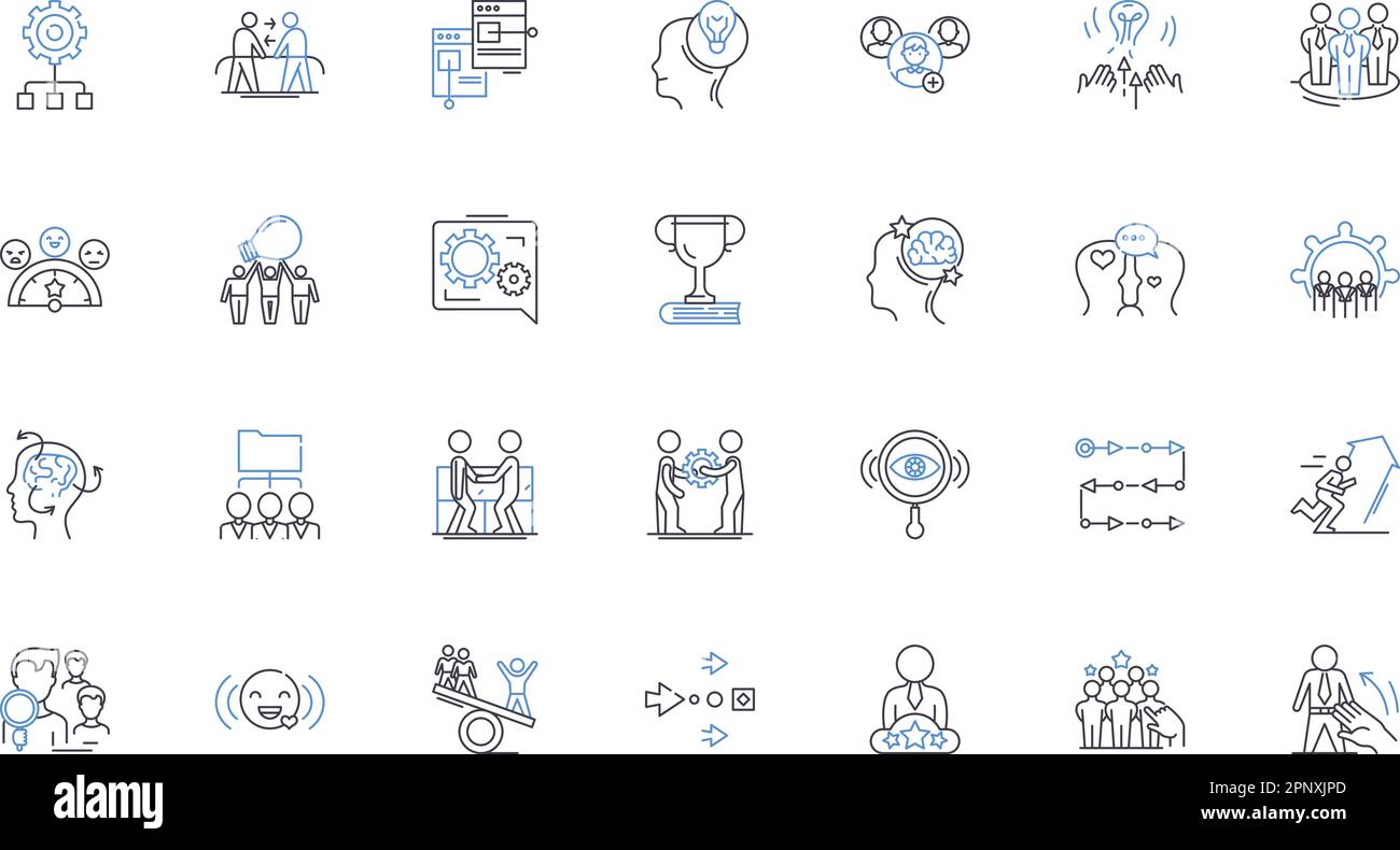 Company posse line icons collection. Innovative, Tech-savvy, Dynamic ...