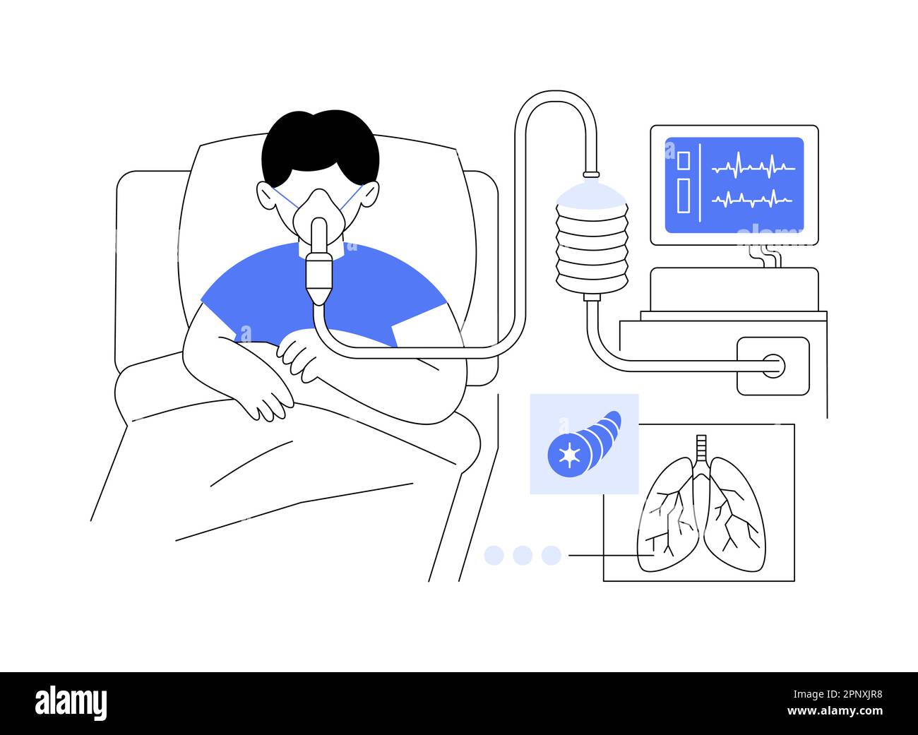 Breathing problems abstract concept vector illustration Stock Vector ...