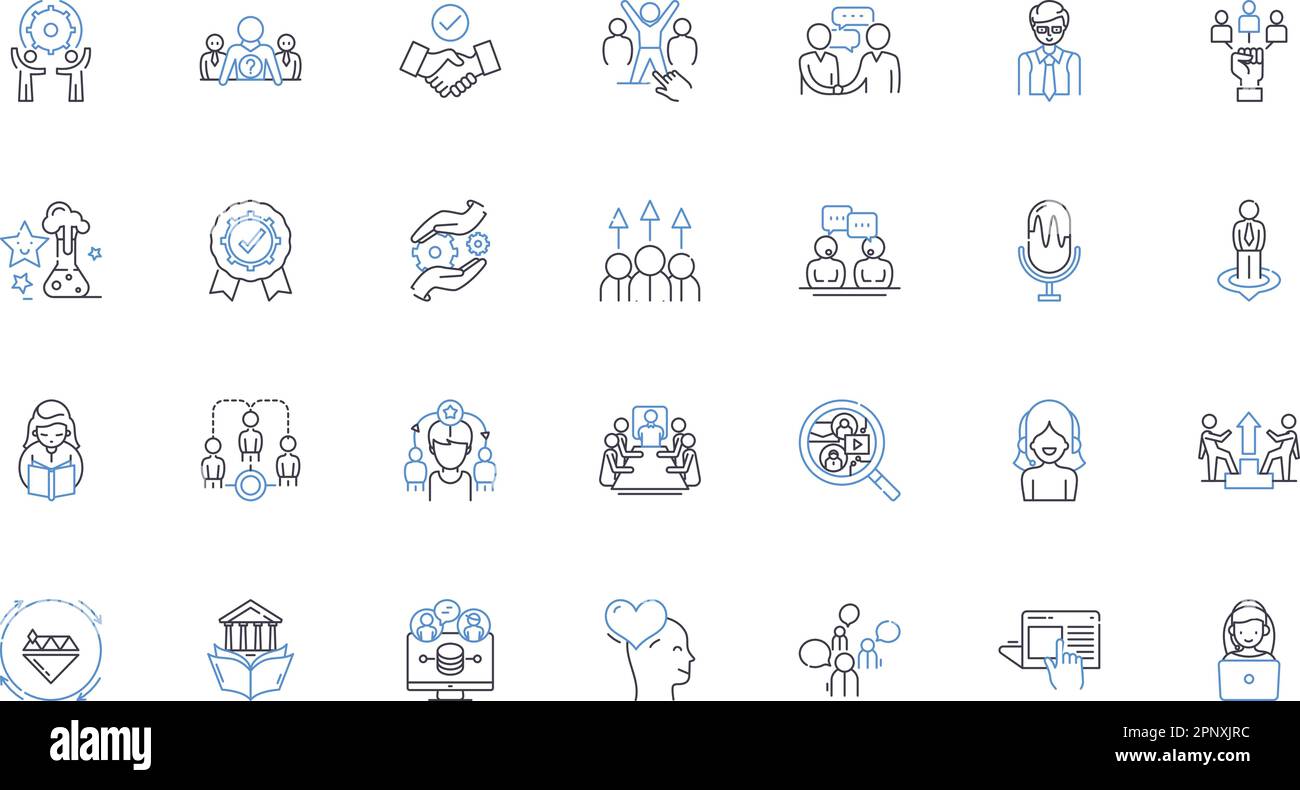 Skill boosting line icons collection. Mastery, Expertise, Proficiency ...