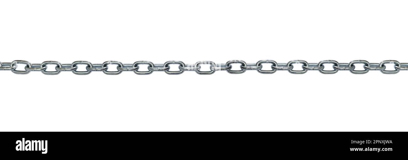 Simple minimalist illustration of shiny straight metal chain isolated ...