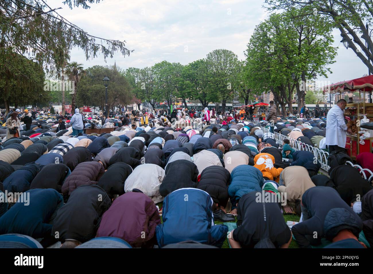 Sultanahmet, Istanbul, Turkey. 21st Apr, 2023. Muslims, after the ...