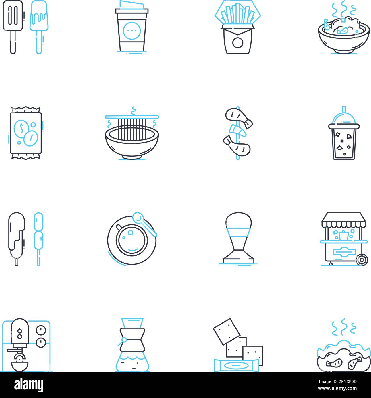 Repast linear icons set. Meal, Dish, Plate, Cuisine, Feast, Gathering ...