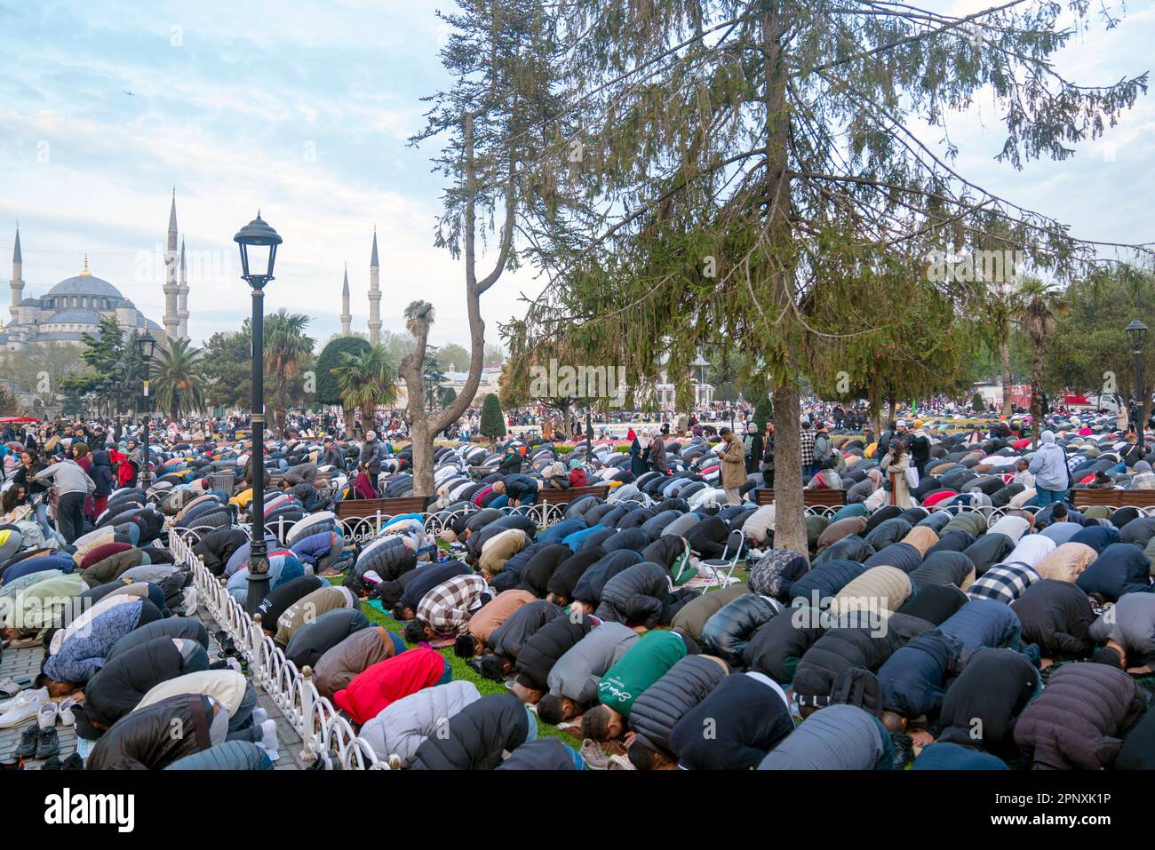 Sultanahmet, Istanbul, Turkey. 21st Apr, 2023. Muslims, after the ...