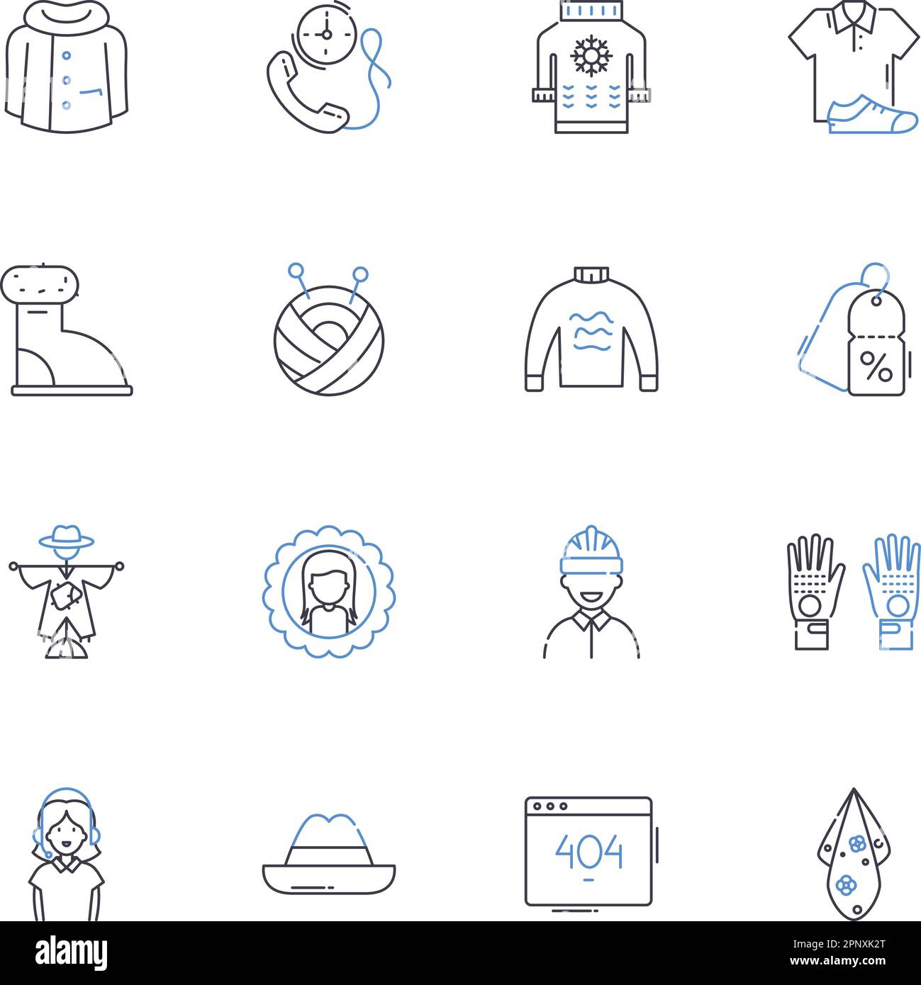 Trade park line icons collection. Commercial, Development, Industrial ...