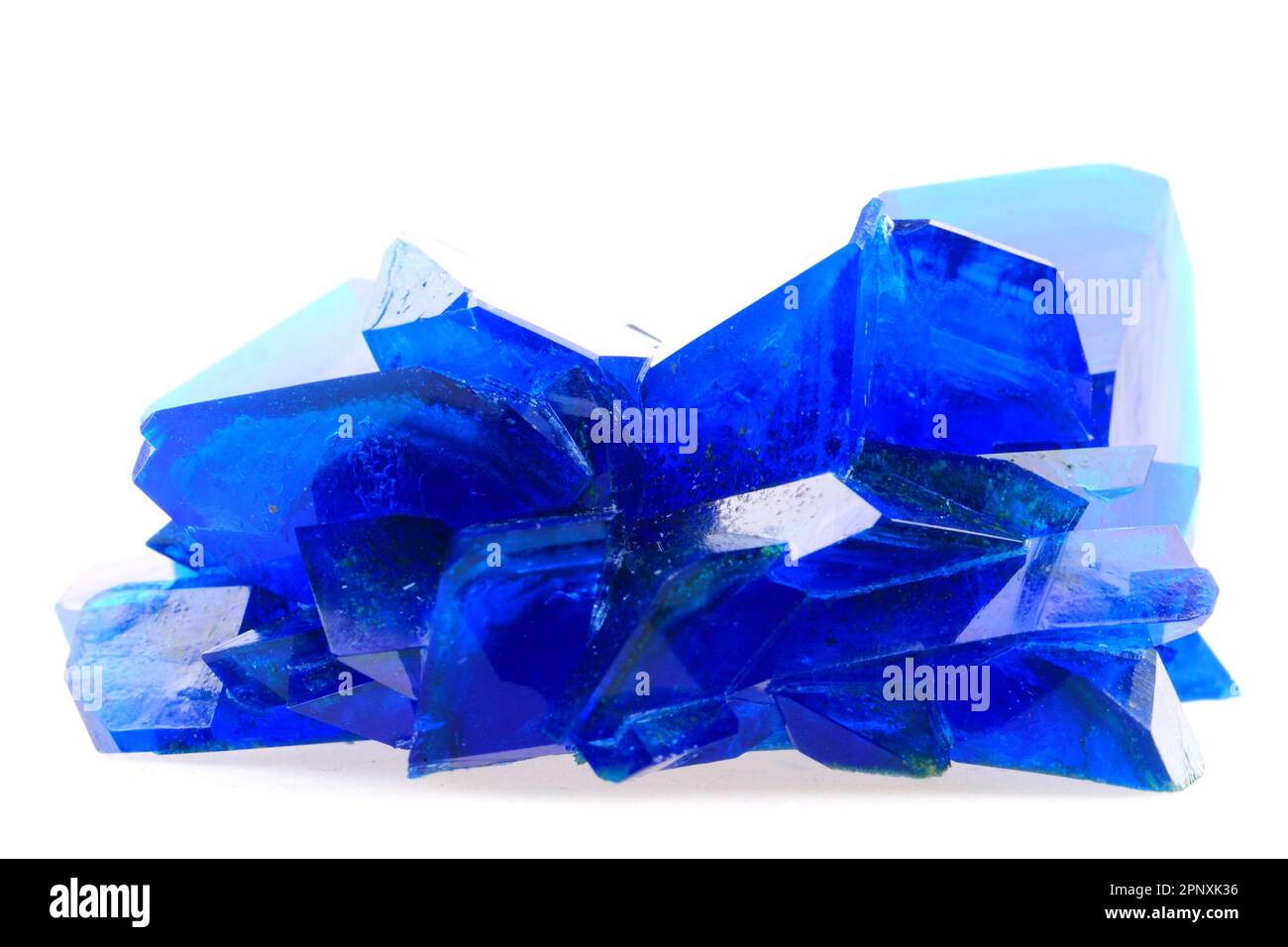 blue vitriol mineral isolated on the white background Stock Photo - Alamy