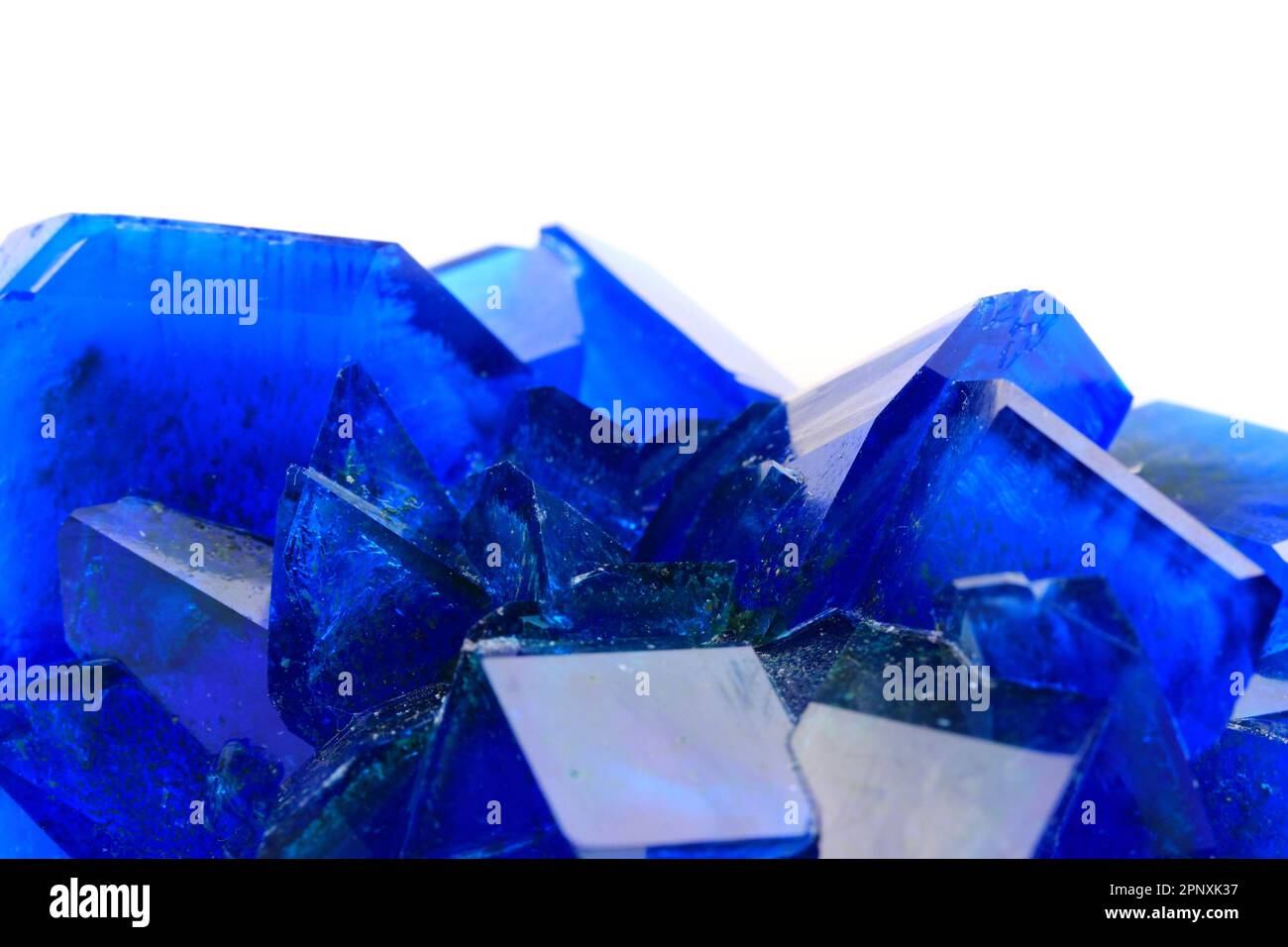 blue vitriol mineral isolated on the white background Stock Photo - Alamy