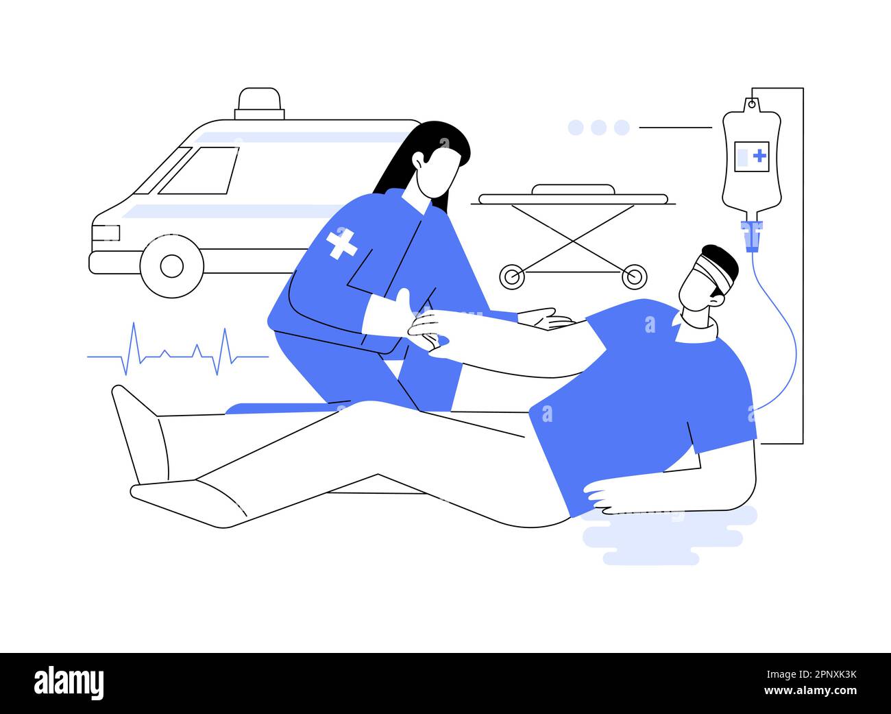 Severe injury help abstract concept vector illustration Stock Vector ...