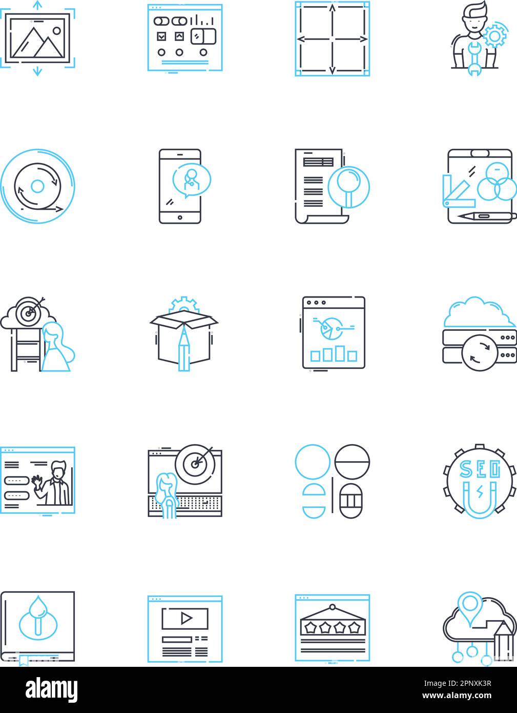 Data linear icons set. Analytics, Statistics, Information, Big data ... Data linear icons set. Analytics, Statistics, Information, Big data ...