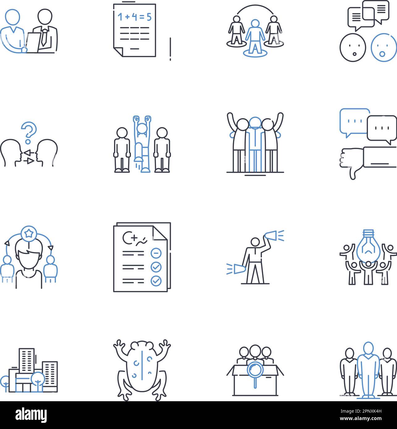 Knowledge attainment line icons collection. Learning, Education ...