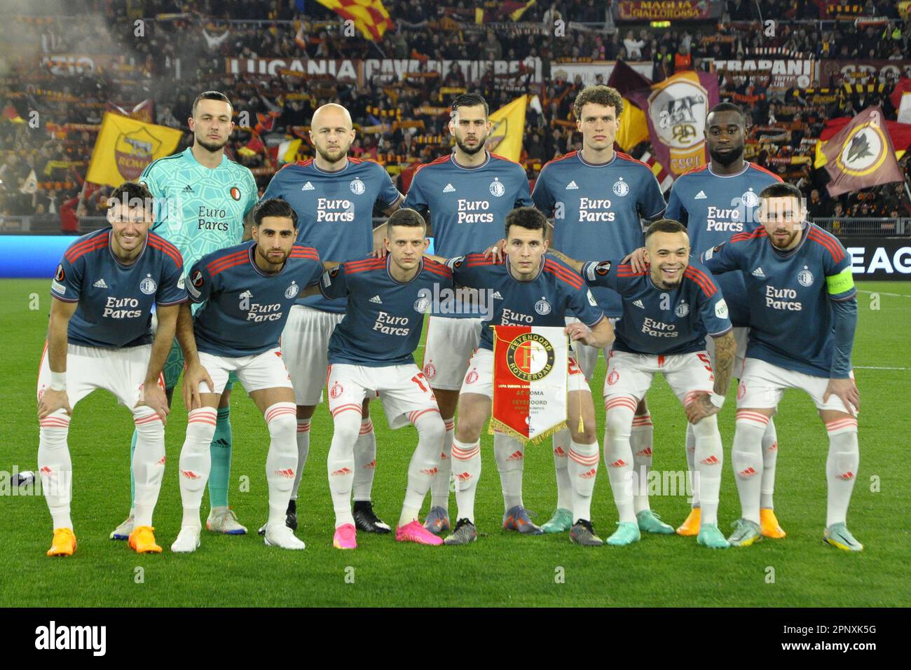 Rome, Lazio. 06th Jan, 2000. Feyenoord's Starting LineUp during the ...