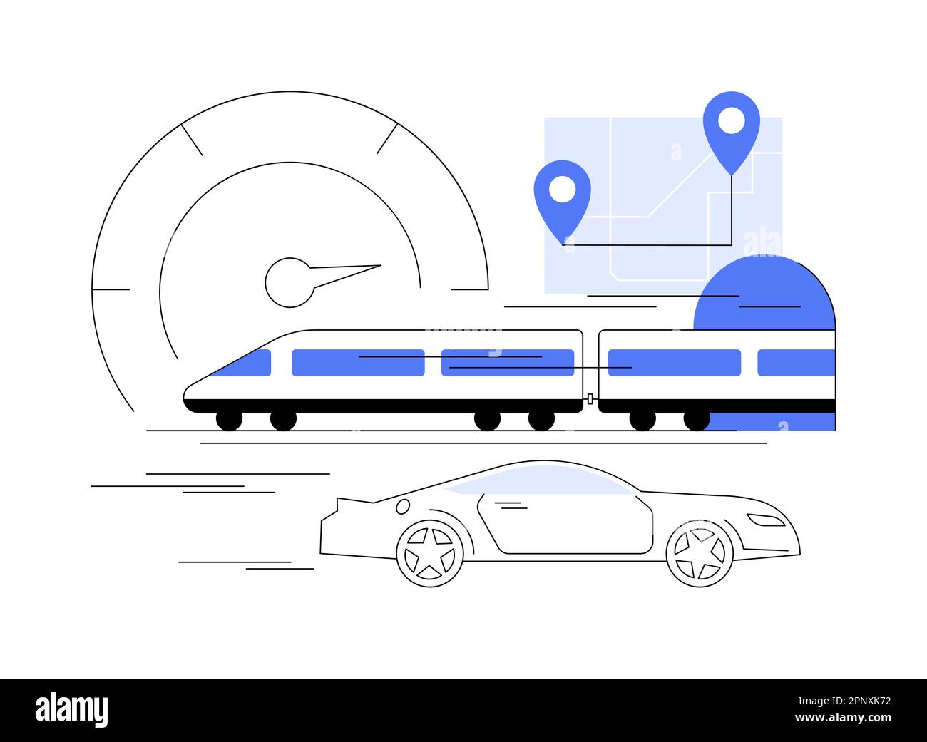 High-speed transport abstract concept vector illustration Stock Vector ...