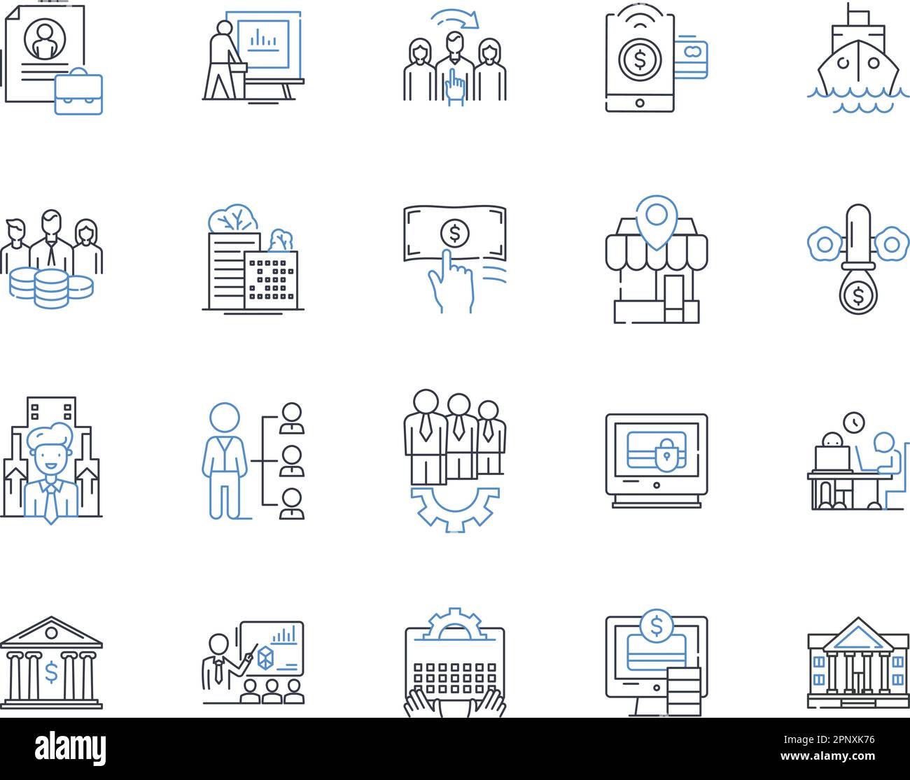 Shipment Services Line Icons Collection Logistics Shipping Containerization Transport