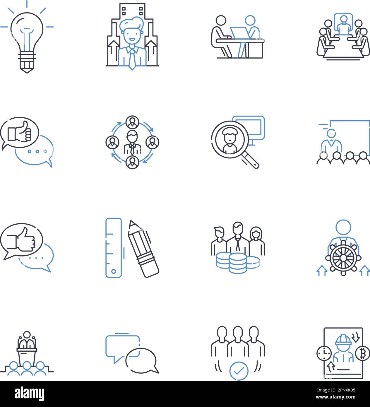 Employment routine line icons collection. Schedule, Workday, Routine ...