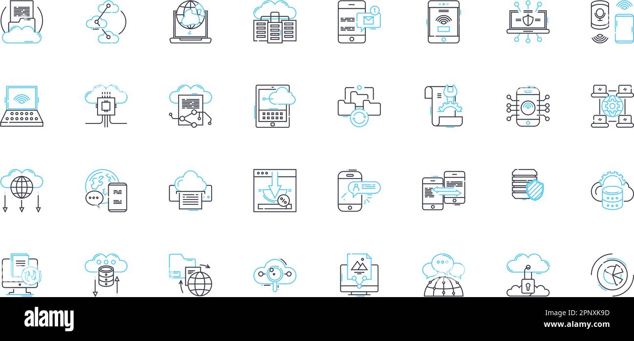 Data analytics linear icons set. Insight, Trends, Predictive, Metrics ... Data analytics linear icons set. Insight, Trends, Predictive, Metrics ...