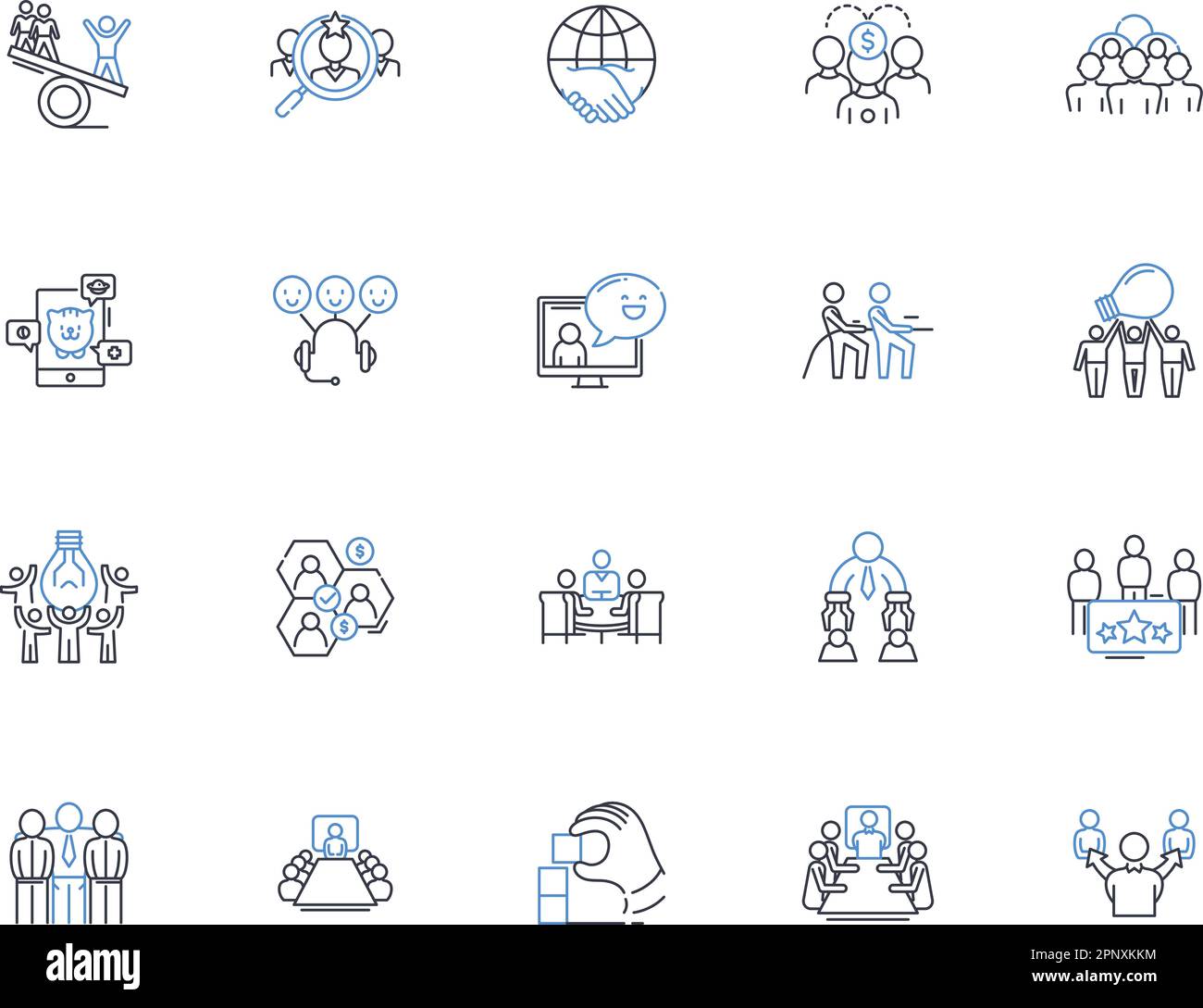 Disability rights line icons collection. dvocacy, inclusion ...