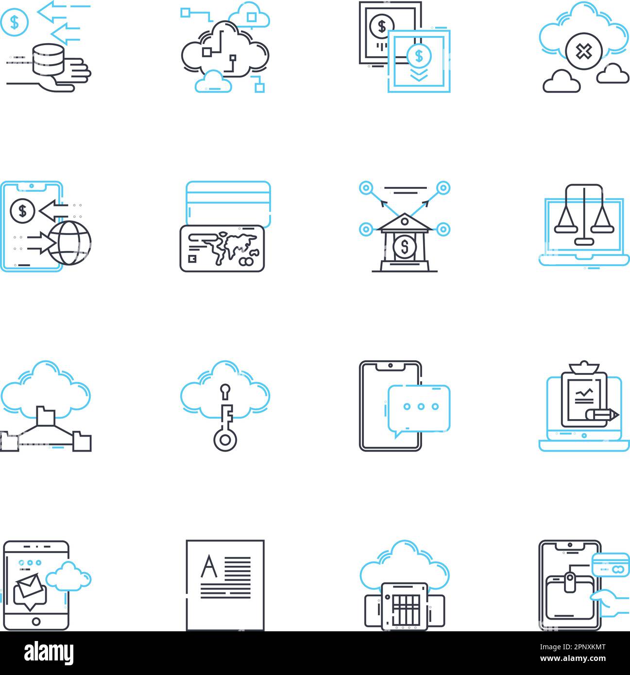 Internet security linear icons set. Firewall , Encryption , Malware ... Internet security linear icons set. Firewall , Encryption , Malware ...
