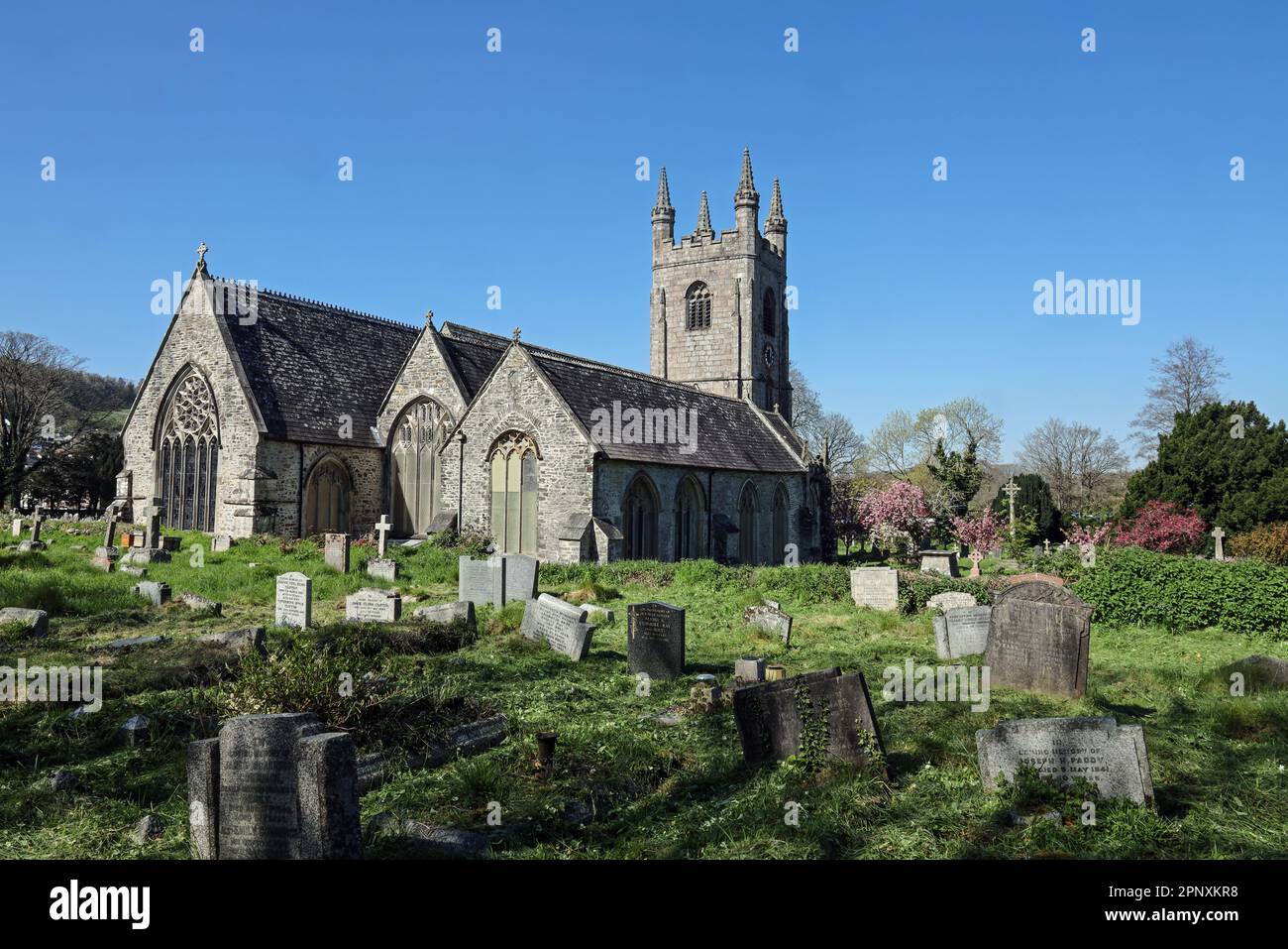 The north and east face of the Parish Church of St Mary in Plympton ...