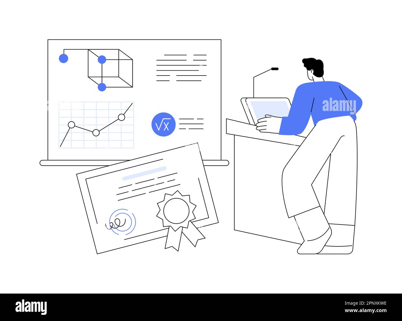 Digital podium abstract concept vector illustration Stock Vector Image ...