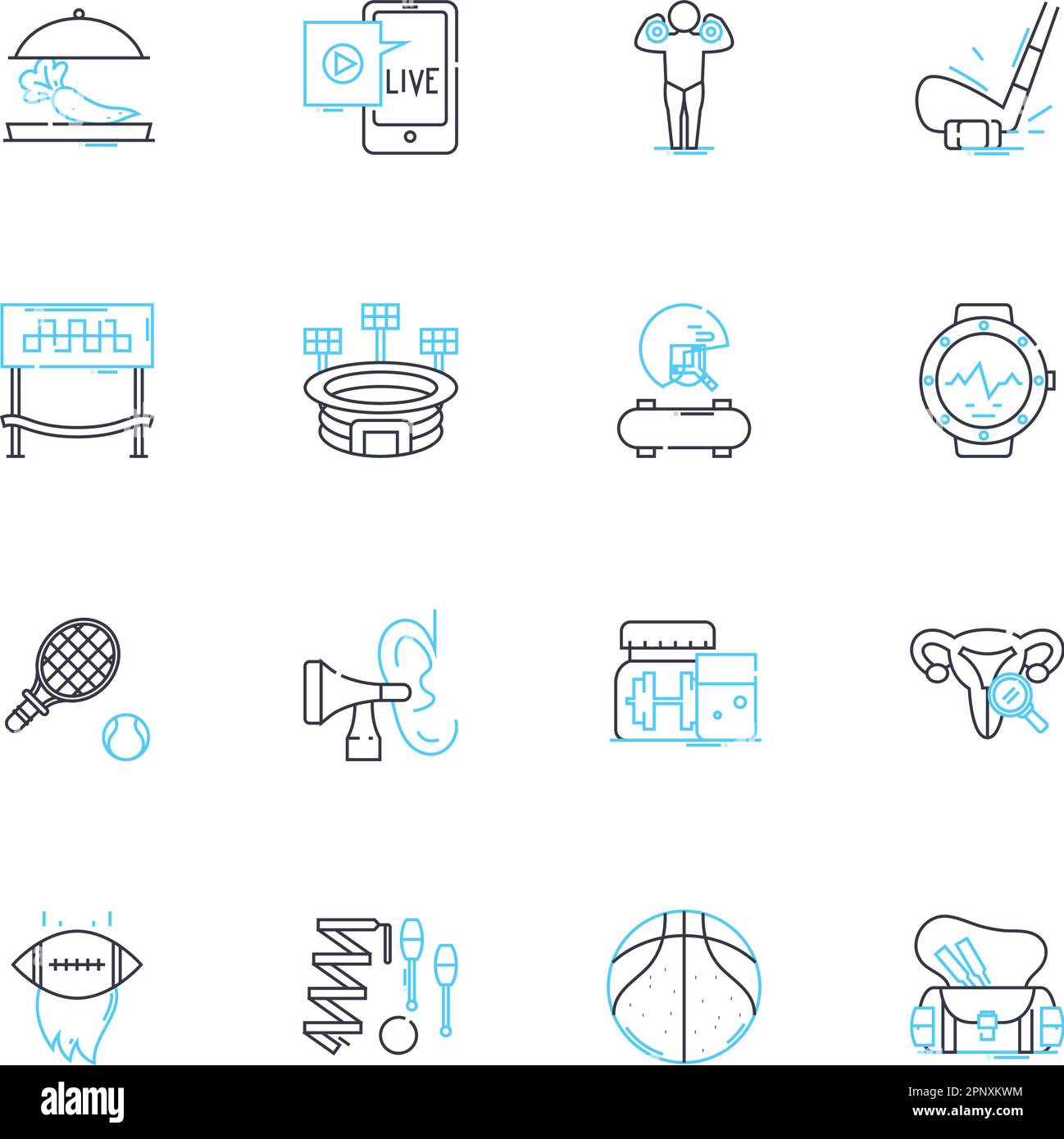 Strong immunity linear icons set. Resilience, Vigor, Robustness ...