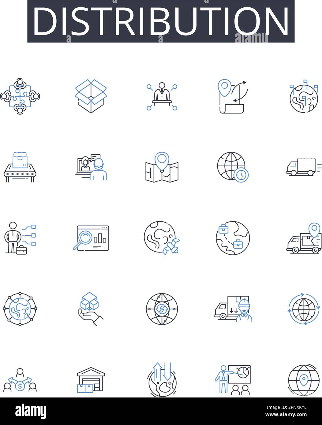Distribution line icons collection. D, Rendering, Augmented, Virtual ... Distribution line icons collection. D, Rendering, Augmented, Virtual ...