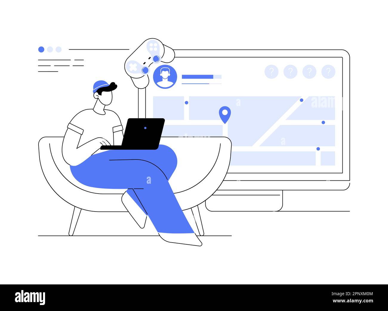 Strategy online games abstract concept vector illustration Stock Vector ...