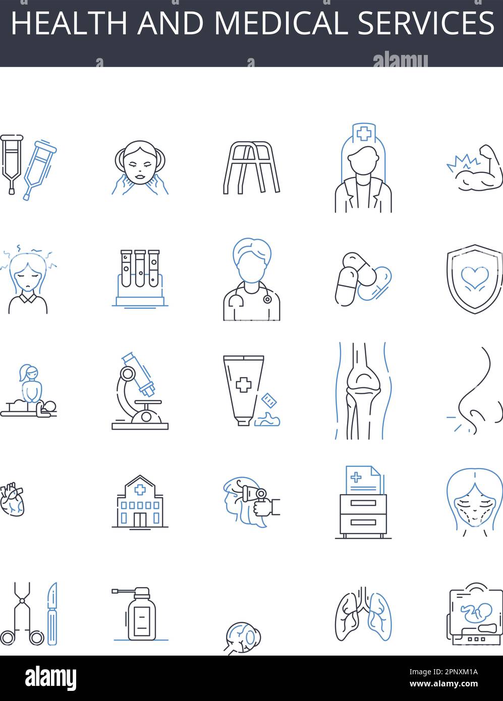 Health and medical services line icons collection. Strategy, Branding ...
